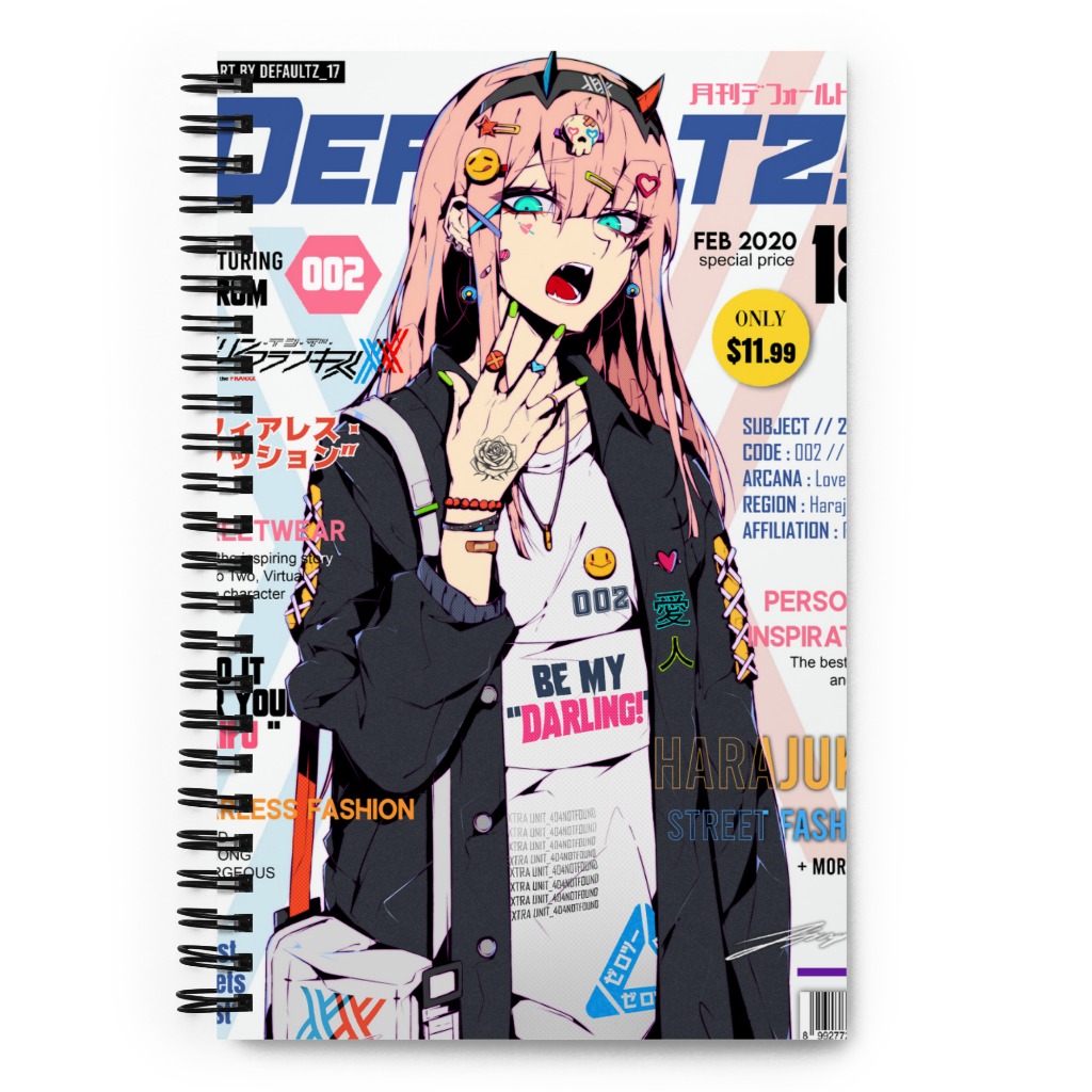 Spiral notebook | Zero Two - Darling in the Franxx (Streetwear ...
