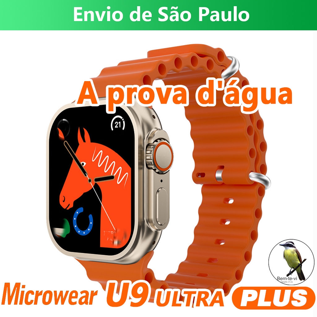 Novo Smartwatch 9 Ultra 2 Série 9 T800 Microwear U9 Polegadas Bluetooth ...