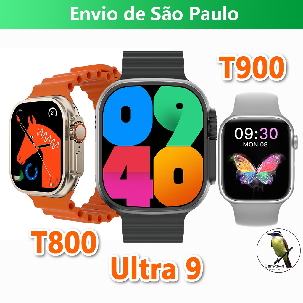 Novo Smartwatch 9 Ultra 2 Série 9 T800 Microwear U9 Polegadas Bluetooth Chamada NFC ECG 1 : 1 ...
