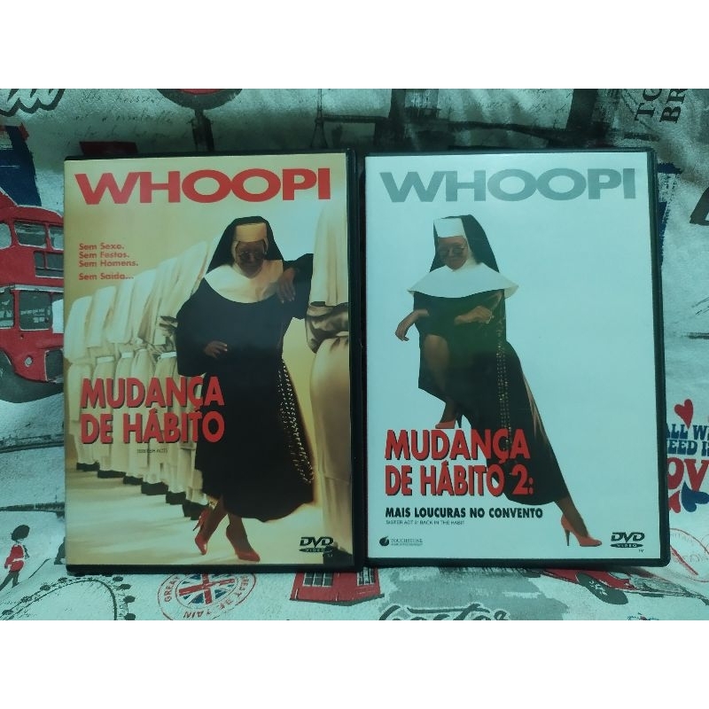 dvd kit mudança de hábito 1 e 2 whoopy goldberg | Shopee Brasil