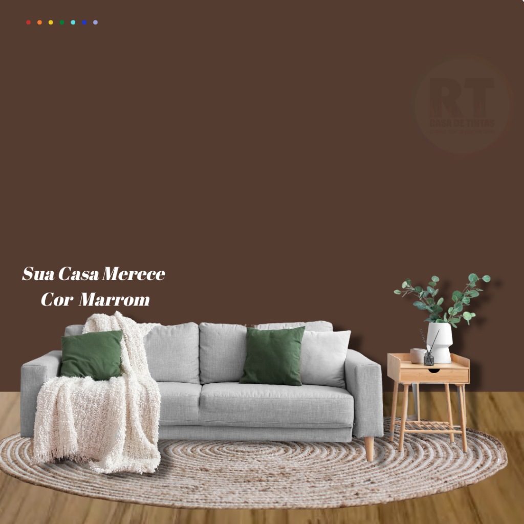 Tinta de Parede Acrílica Coral Renova Cor Marrom 800ml Lavável Premium ...