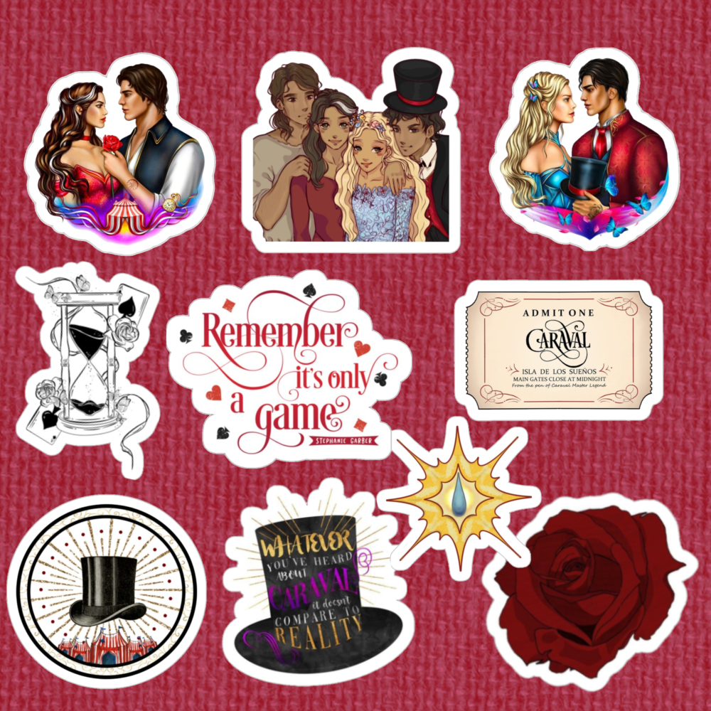 kit stickers adesivos caraval legendary finale lendário stephanie ...