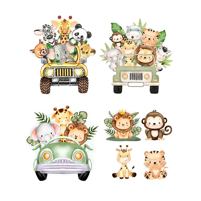 09 Apliques SAFARI Patch Termocolantes de Tecido P/ Roupas ...