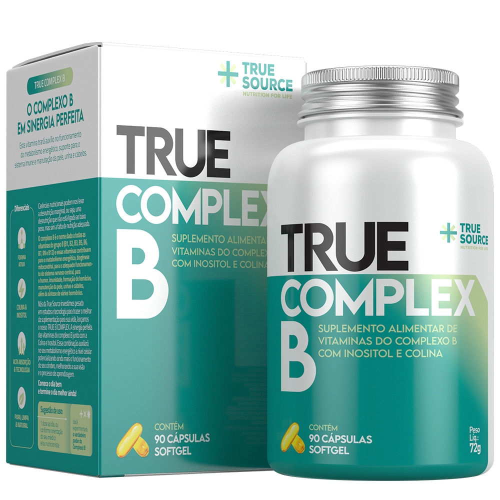 True Complex B 90 Cápsulas Com Inositol e Colina - True Source | Shopee ...