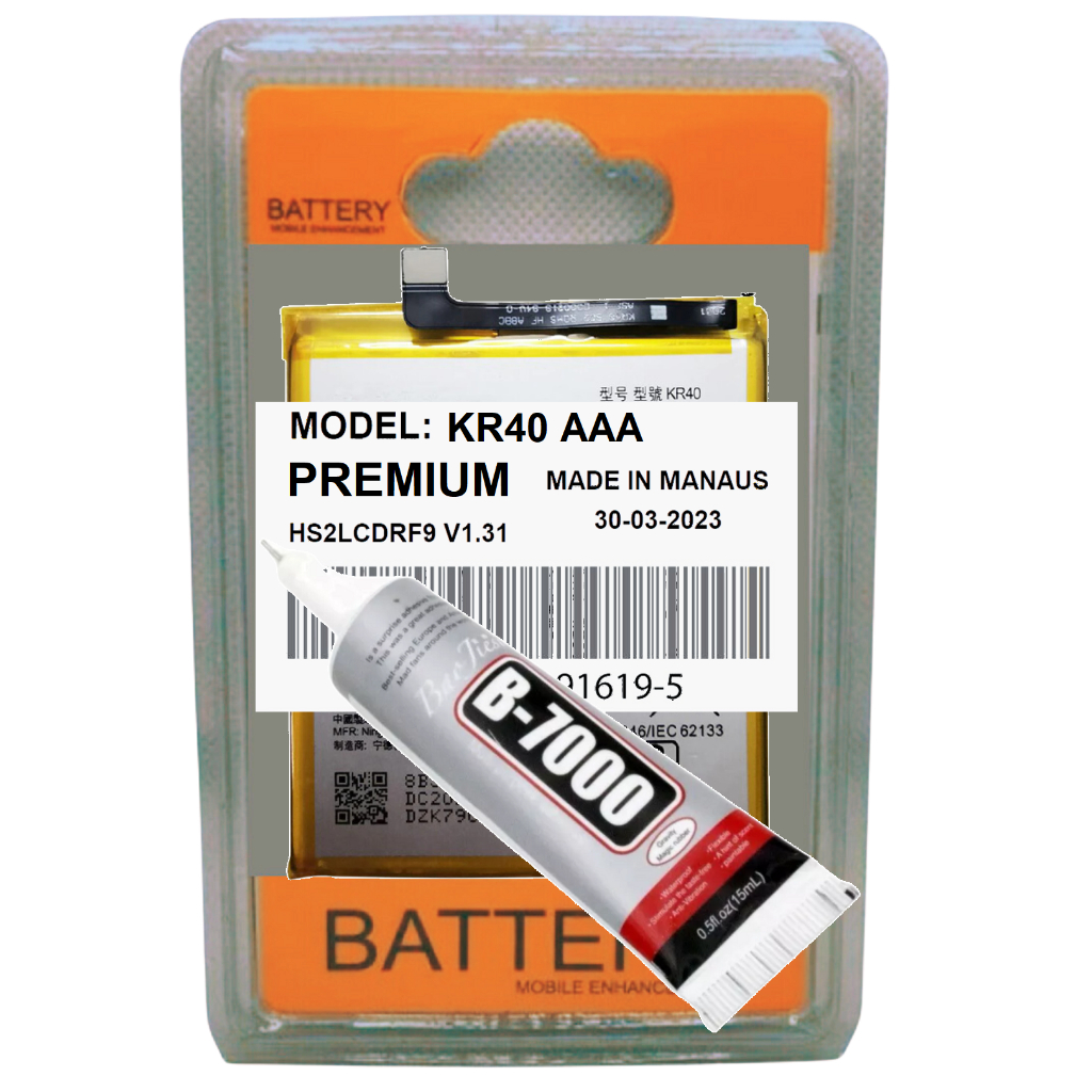 Battria KR40 Premium Compatível Com Moto One Vision Xt1970 + Alta Capacidade + Cola! | Shopee Brasil