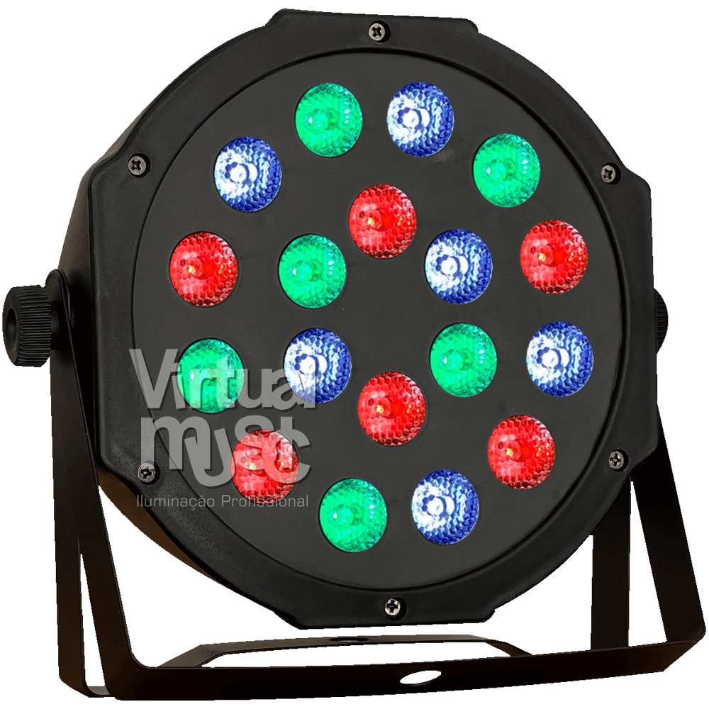 Canhao De Led Parled Colorido 18 Leds 1w Rgb Dmx Com Strobo Sensor De Som e Automatico | Shopee ...