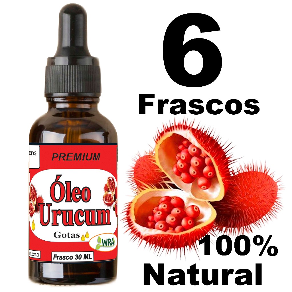 Oléo de urucum p/ sistema digestivo 6 frascos 180 Ml | Shopee Brasil