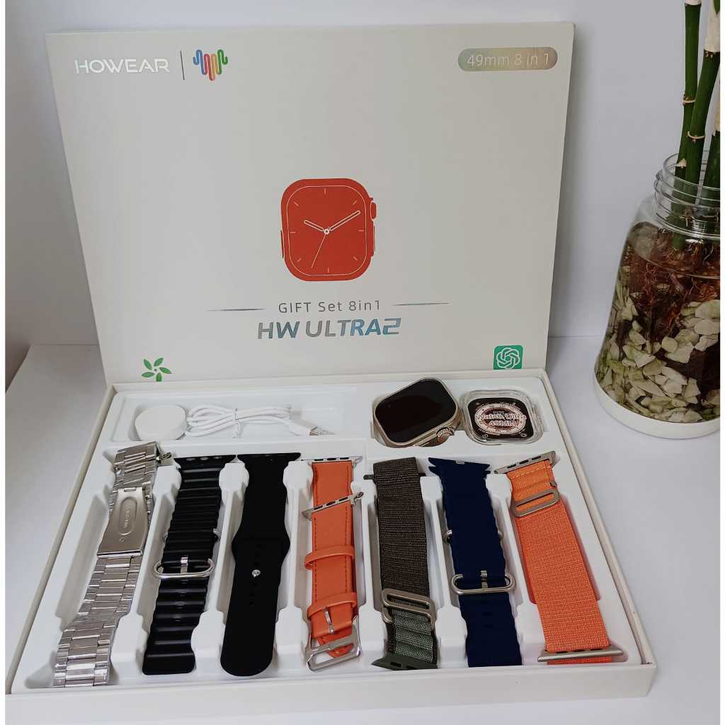 Relógio Inteligente Smartwatch HW ULTRA 2 Lançamento 7 Pulseiras + Case ...