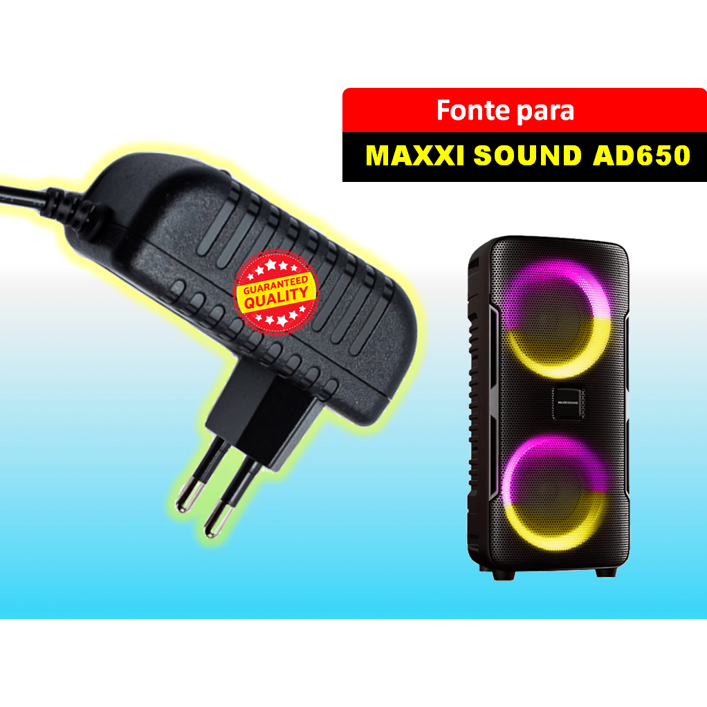 Fonte carregador para caixa de som Maxxi Sound Stormbox AD650! Pino ...