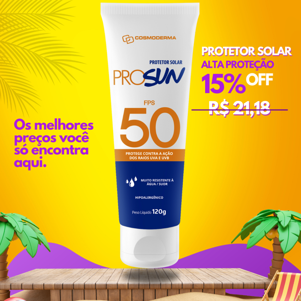 Protetor Solar Fps 50 120ml - Prosun | Shopee Brasil