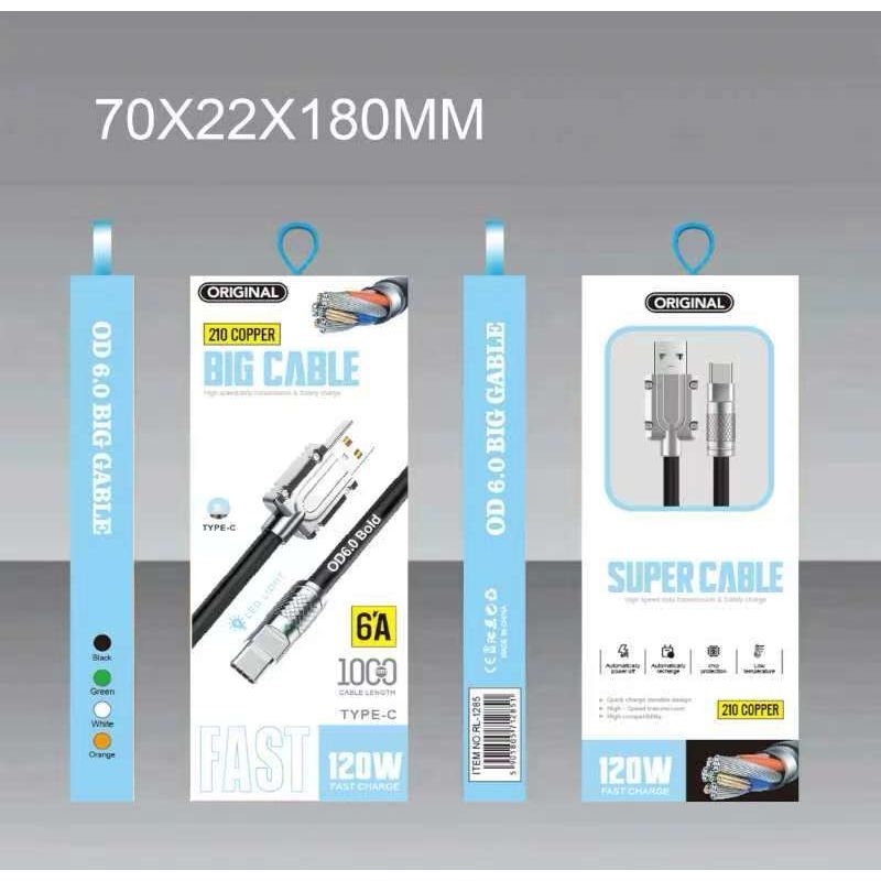 Cabo Linha De Dados Tipo C 120w De Carga Rápida 6A 180 Ultra Rotativa Silicone | Shopee Brasil