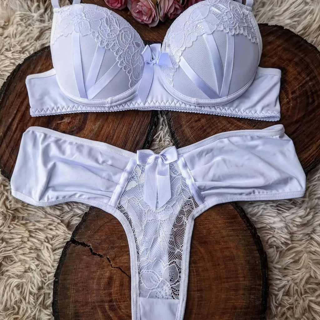 Conjunto Jenifer lingerie de luxo calcinha fio dental langerie sensual ...