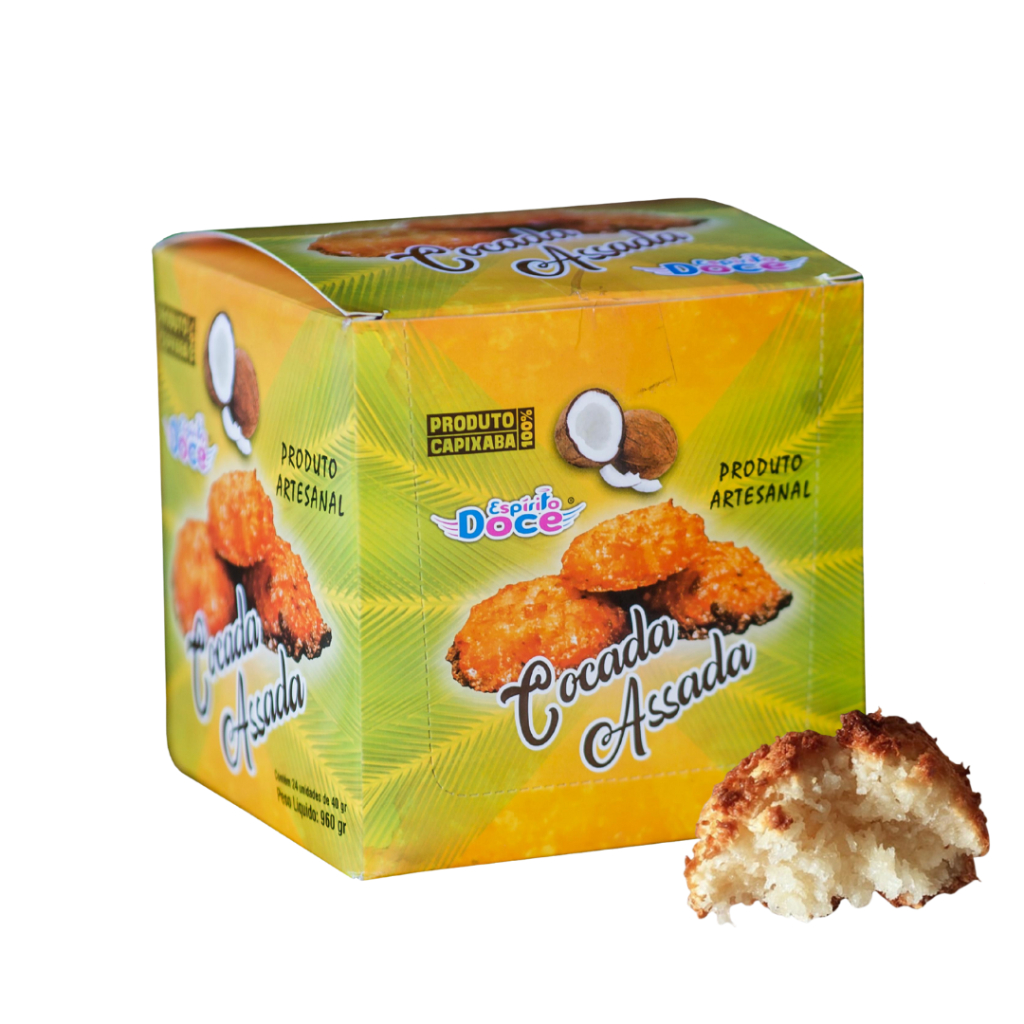 Cocada Assada e Cremosa Espírito Doce – Caixa com 24 Unidades de 40g | Shopee Brasil