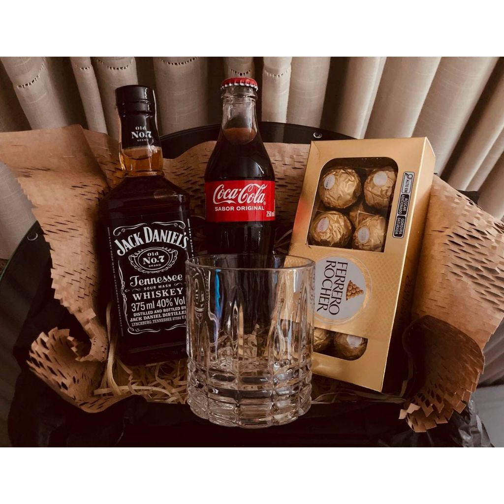 Box Presente Jack Daniel's | Kit Completo Cesta | Whisky, Ferrero ...