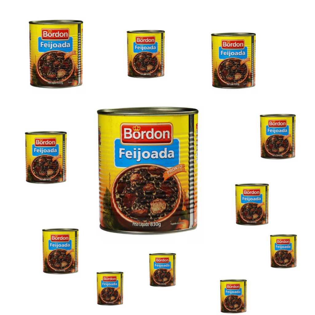 Kit 12un. Feijoada Bordon 830g | Shopee Brasil