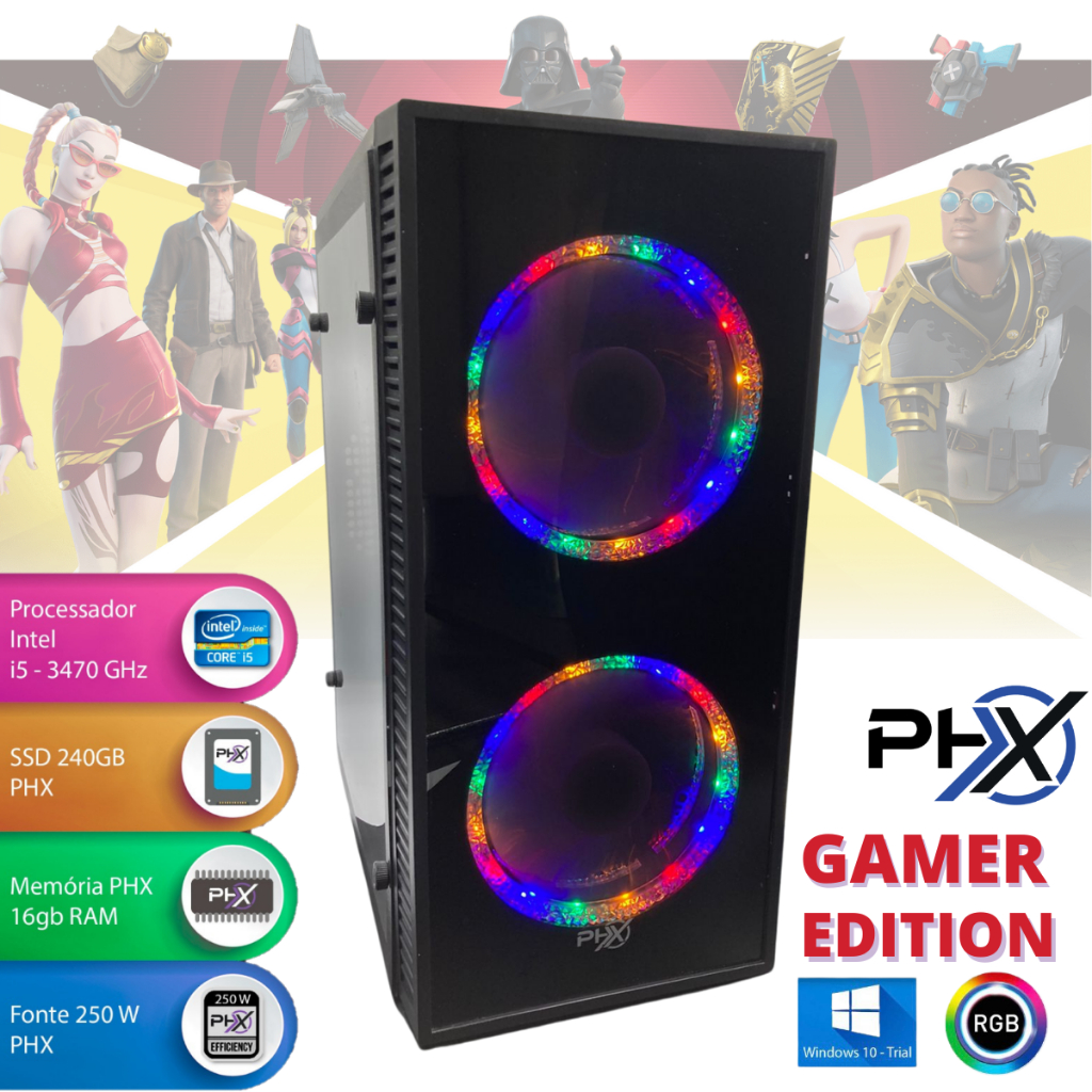 Computador Cpu Pc Gamer Barato 16gb Intel I5 ssd 240gb Fonte 250w ...