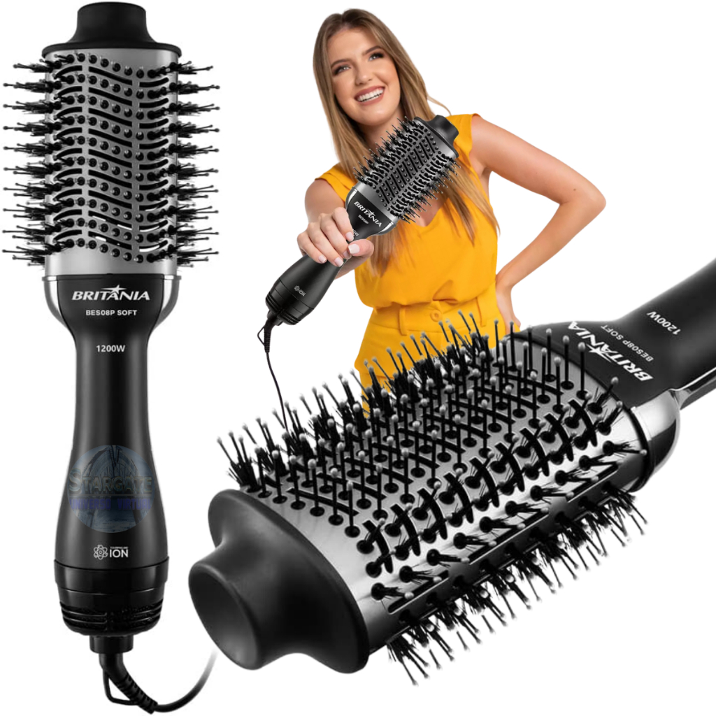 Escova Secadora Britânia Bes08p Soft 1200w Original + Nota fiscal e ...