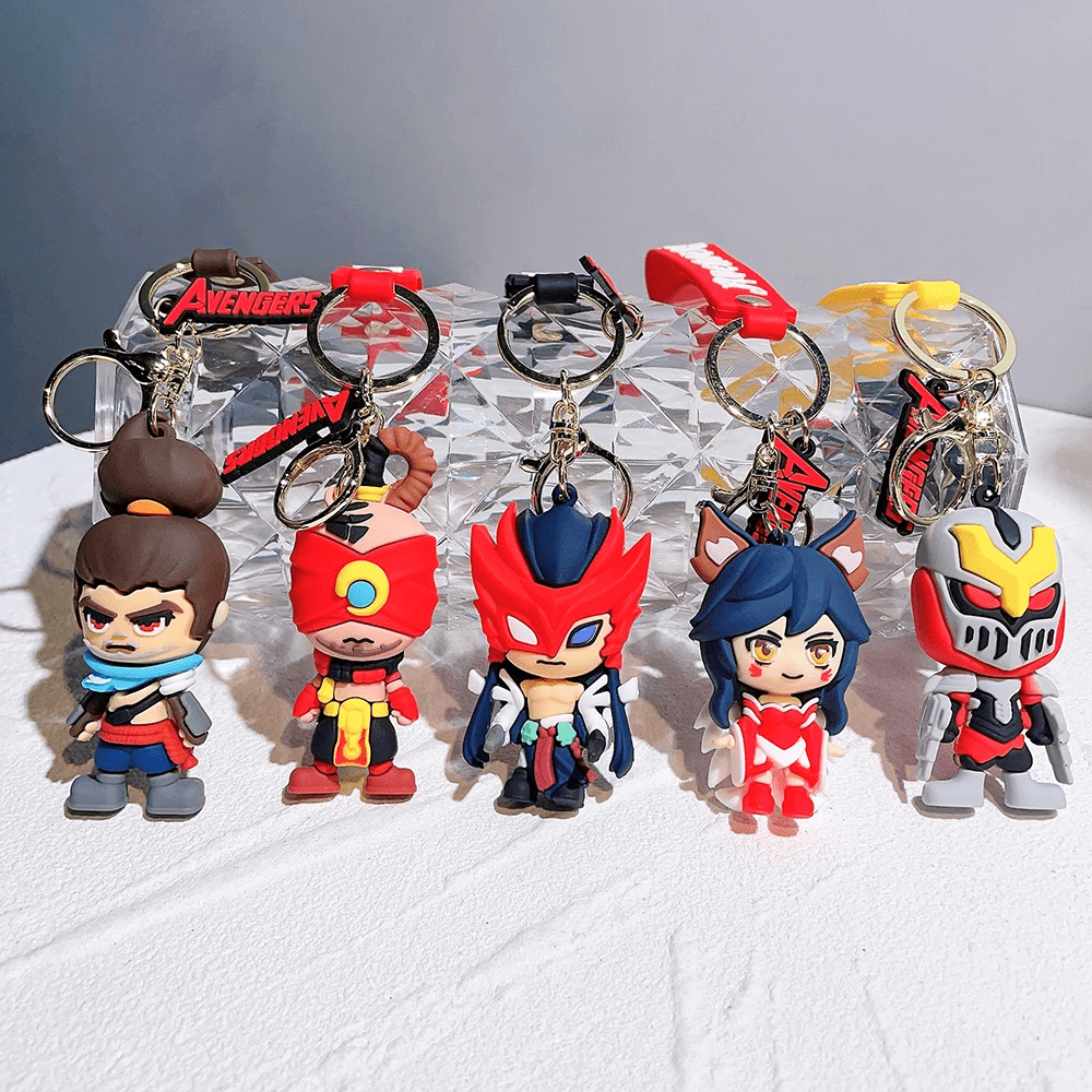 Chaveiro Boneco Figure Action League of Legends - Yasuo/Akali/Ahri/Lee ...