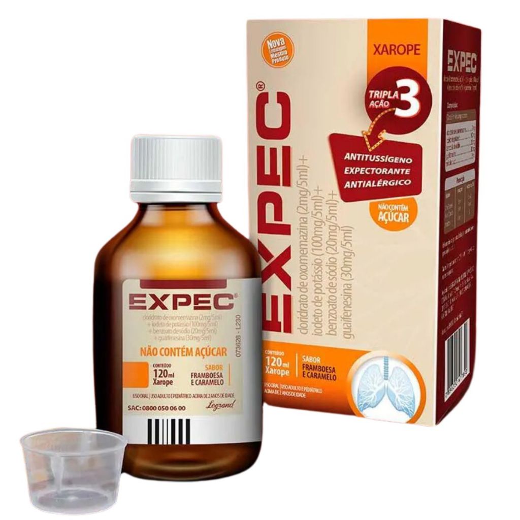 Xarope Expec Framboesa E Caramelo 120ml Tripla Ação - Legrand Original ...