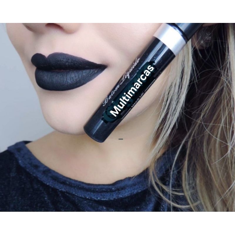 Batom Líquido Black/Batom Halloween/Batom Maquiagem Artistica | Shopee ...
