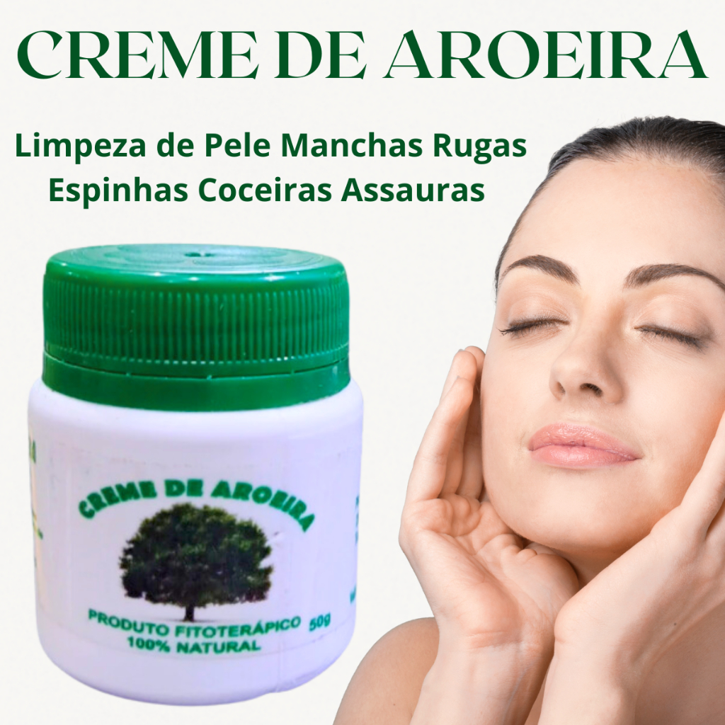 Pomada Creme de Aroeira Tratamento de Pele Acne e Manchas | Shopee Brasil