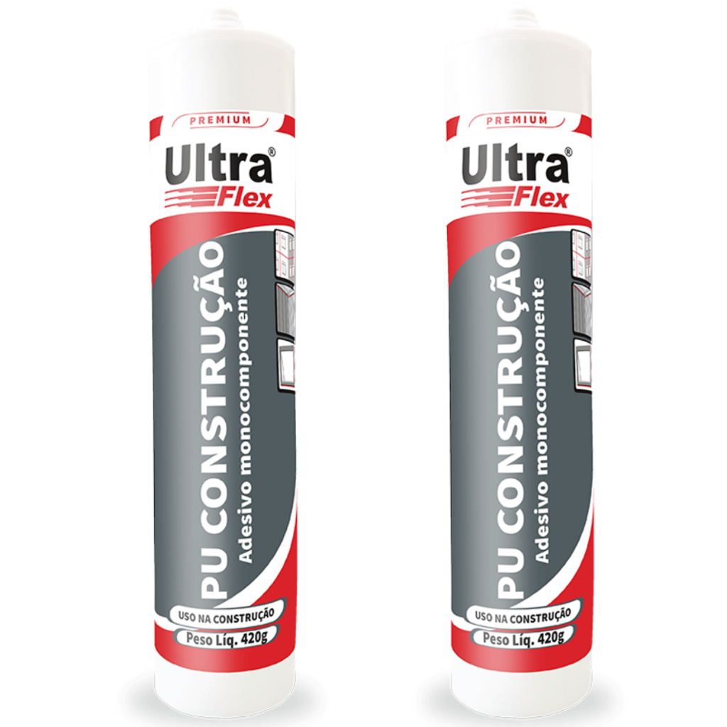 Kit 2 Selante Vedante Poliuretano PU Ultraflex Bege Bisnaga 400g ITW ...