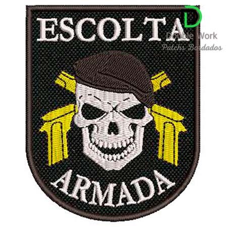 Patch Bordado Escolta Armada 9x7 cm Cód.2455 | Shopee Brasil