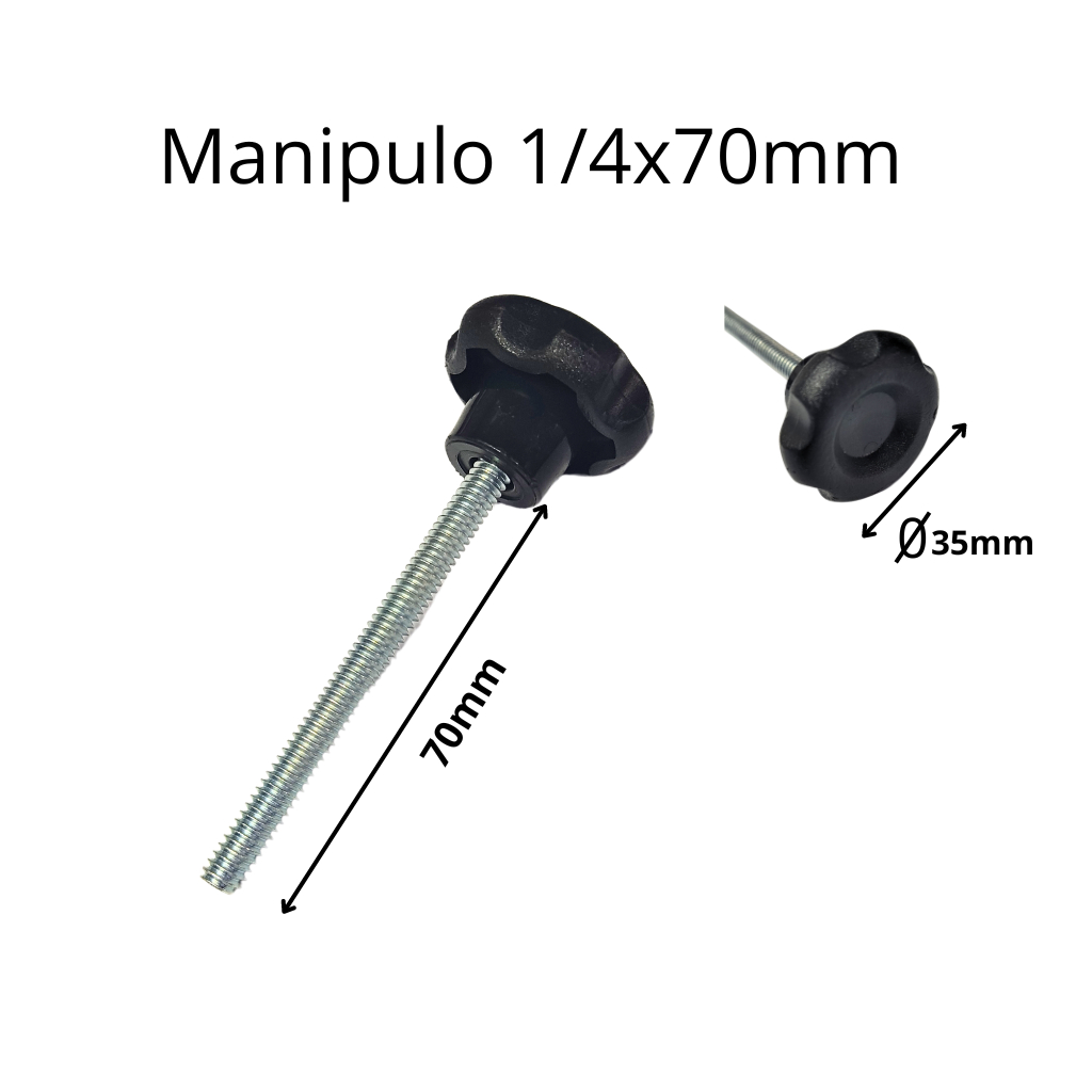 Manipulo macho 1/4 rosca 70mm comprimento com 6 unidades 1/4x70mm ...