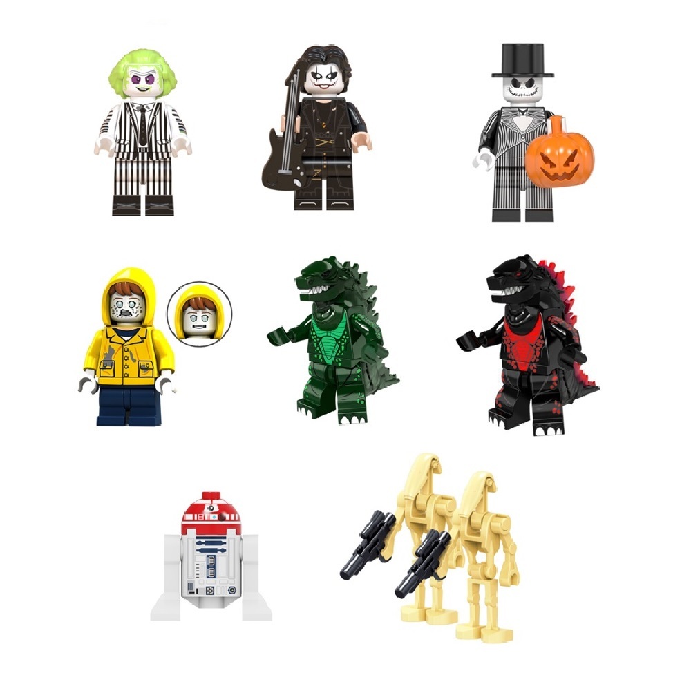 Personagens Filmes - Lego (Godzilla, Beetlejuice, Jack Skellington ...