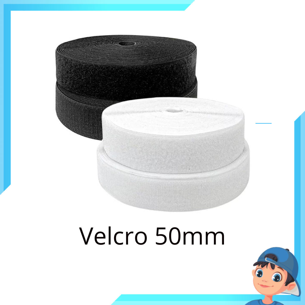 Velcro Fecho De Contato Para Costura 50mm - Macho + Fêmea Branco e ...