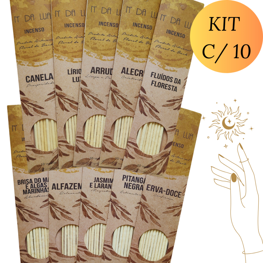 Incensos Néctar da Lua - Naturais e Artesanais - Com Essências e ...