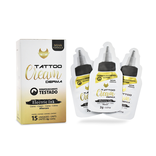 10 Unidades 2g Pomada Cream Electric Ink After Care Cuidado Tatuagem ...