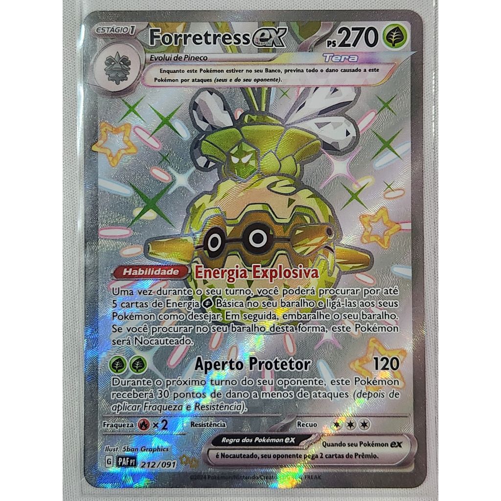 Carta Pokemon Forretress ex (212/091) PAF | Shopee Brasil