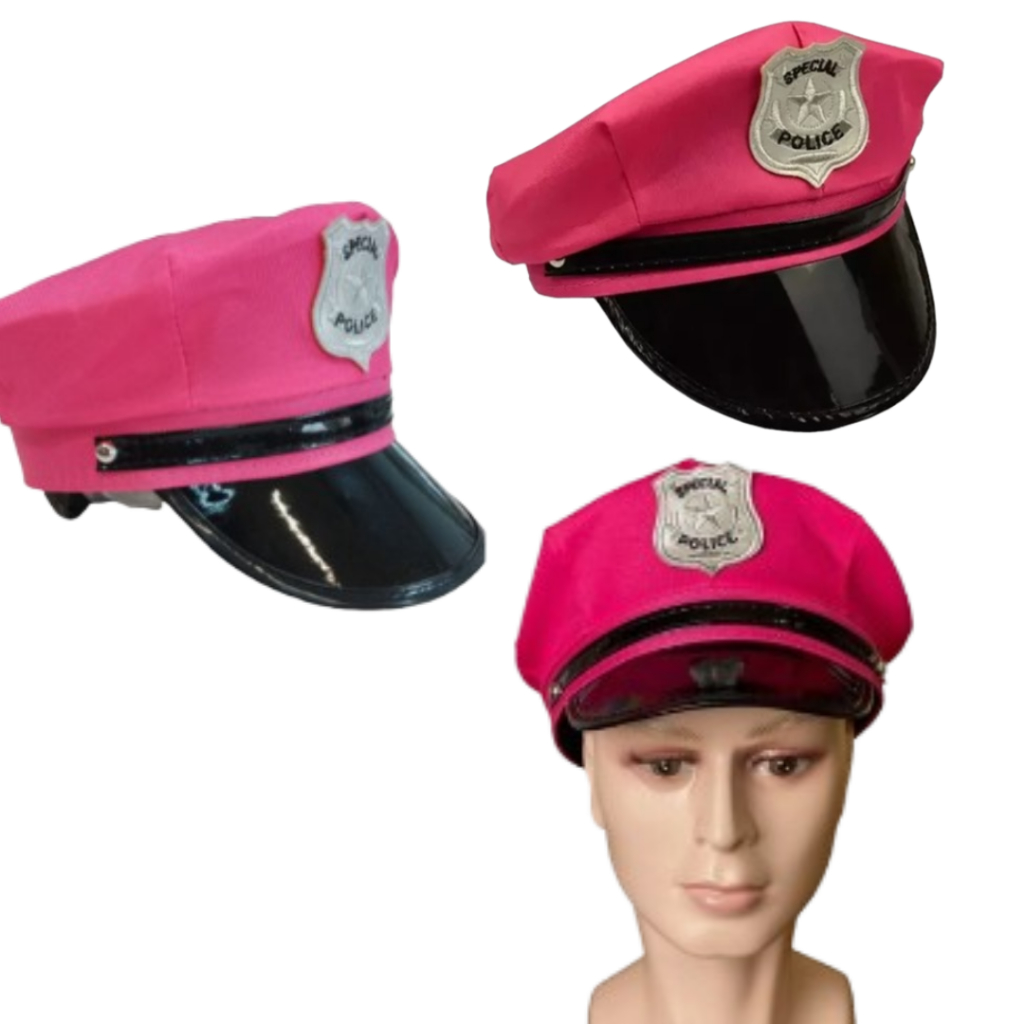 Chapéu Quepe Boina Policial Rosa Pink Fantasia Carnaval policial ...