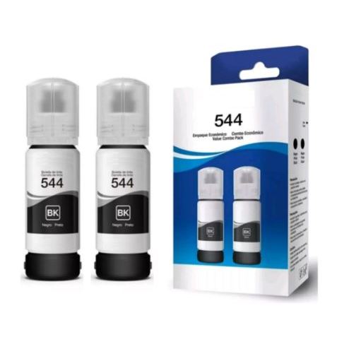 Kit 2 garrafa de Tinta T544 Preta combo para impressora L3150 L3110 L5190 L3250 L3210 5190 3150 ...