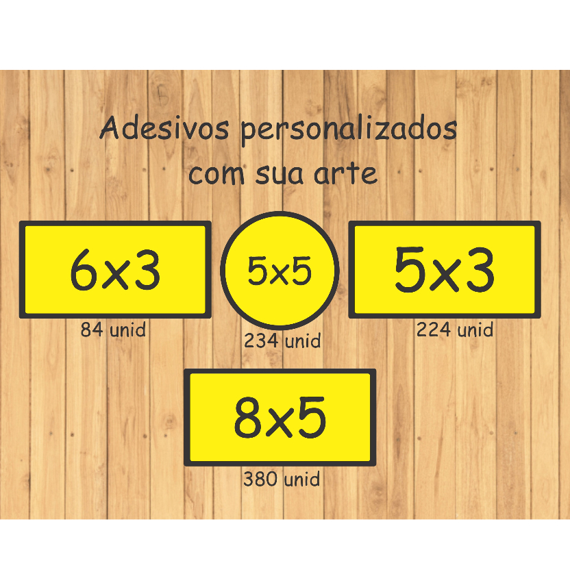 Kit de adesivo - Tamanhos variados / Com sua arte/logo | Shopee Brasil