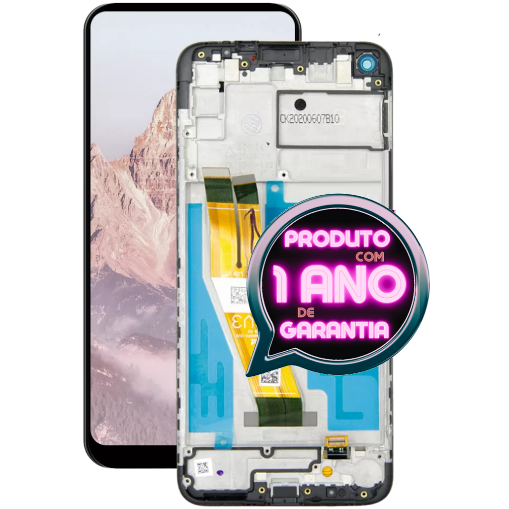 Tela Frontal Touch Display Compatível Com Galaxy A11 A115m Lcd Full Hd + Com Aro Chassis ...