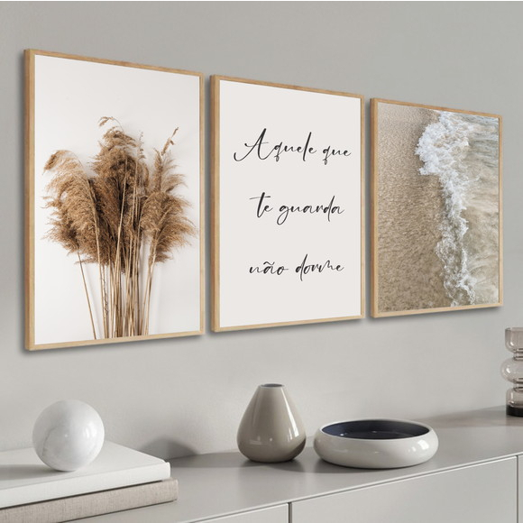 Quadros Decorativos 30x40 Praia Frases Trigo Shopee Brasil