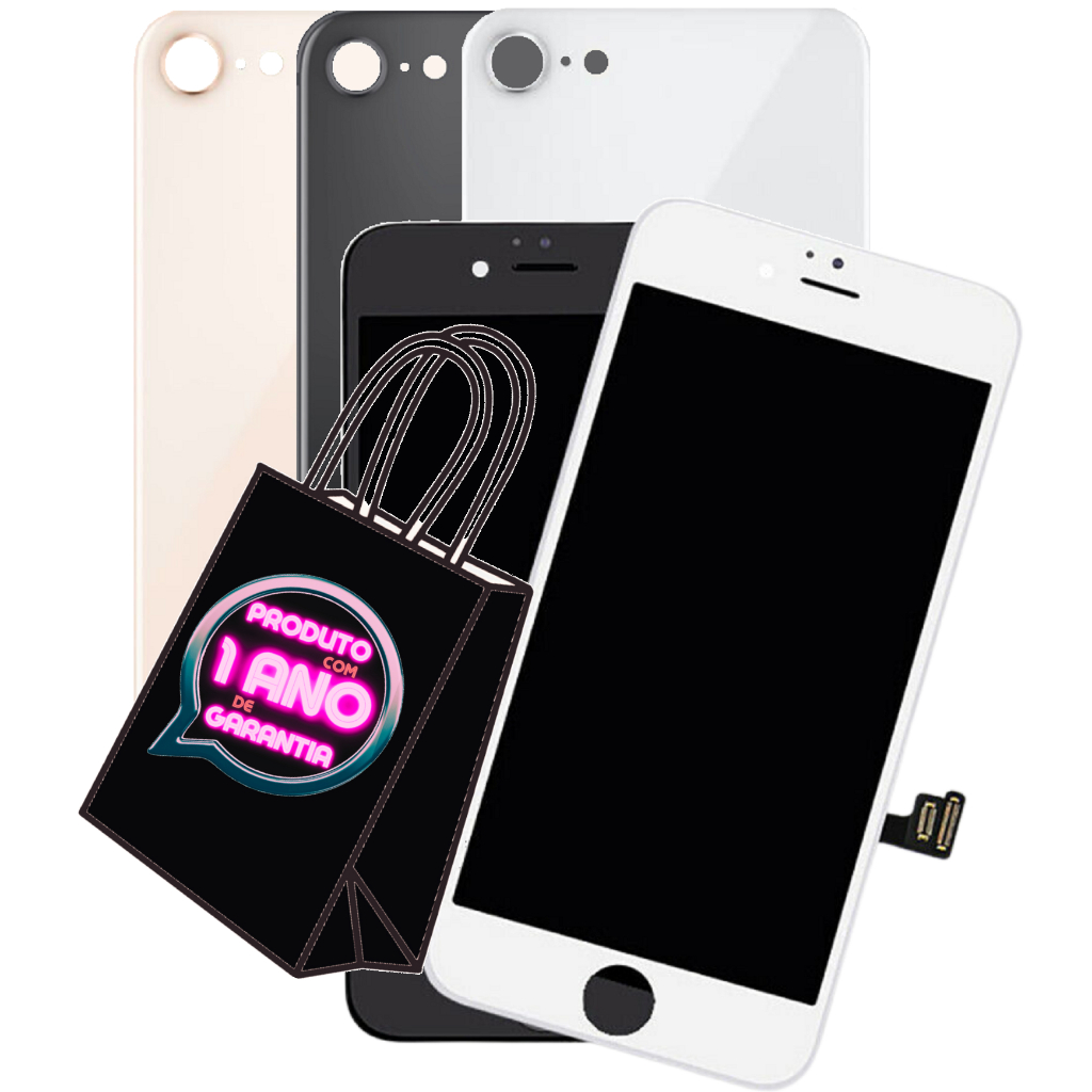 Tela Frontal Touch Display Compatível Com iPhone 8 A1863 A1905 Lcd Full Hd + Tampa Traseira ...