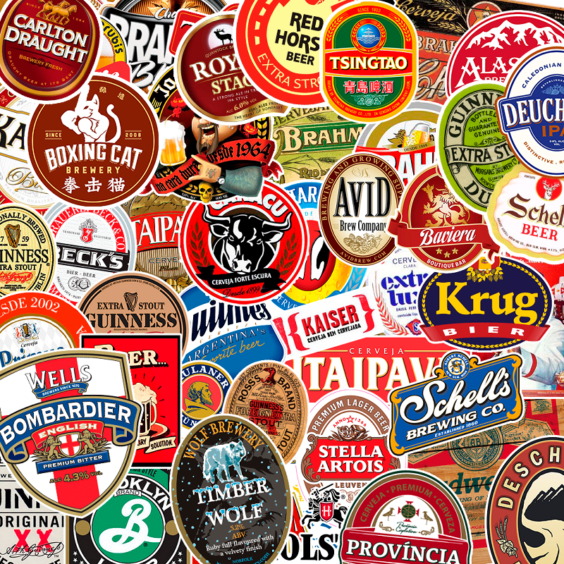 KIT 100 Adesivos Rótulos de Cerveja Sem Repetição Nacionais e ...