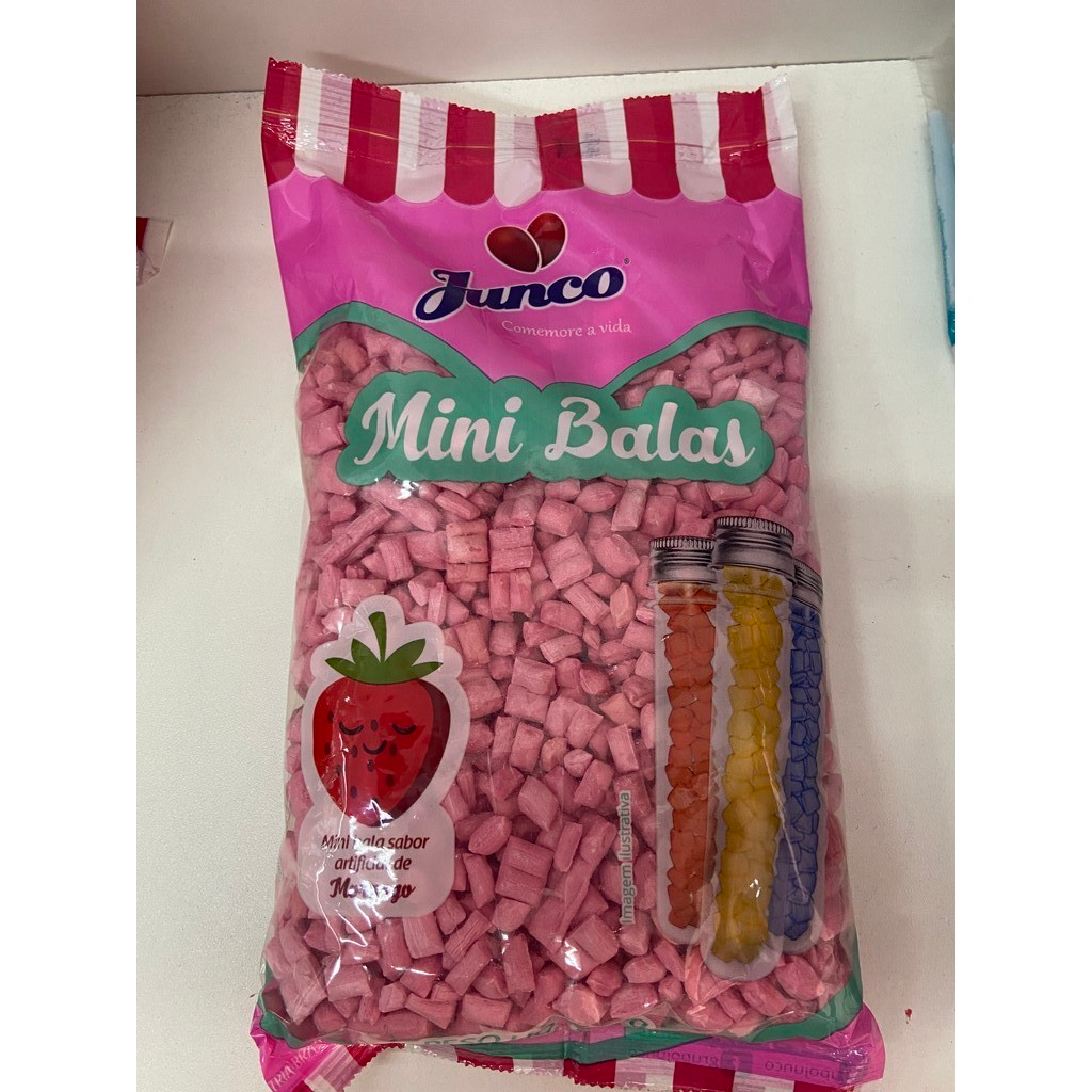 Mini Bala de Coco 400g Junco Vários Sabores Para Decoração Tubetes ...
