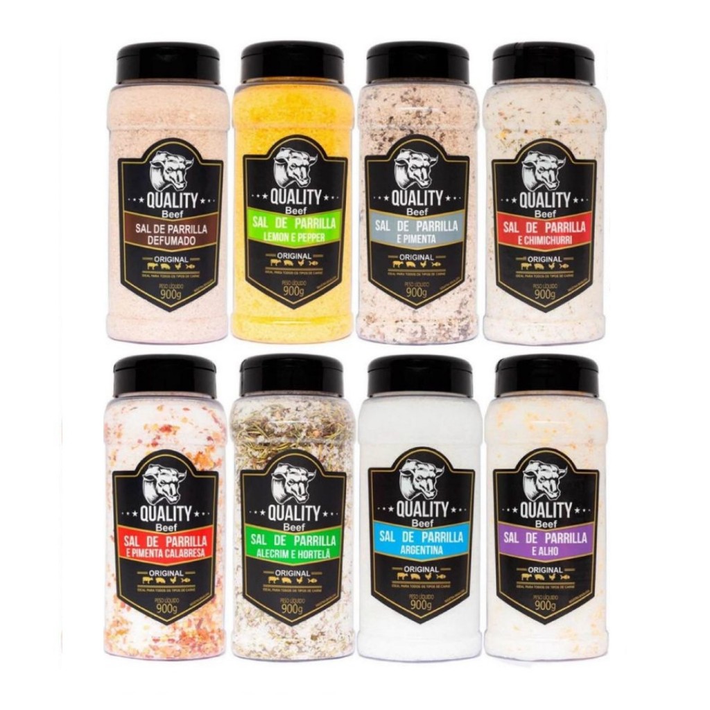 Sal Kit Sal Parrilla 8 Sabores Churrasco Tempero Carnes Especiais ...
