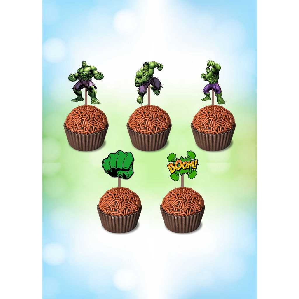 Topo de Bolo Hulk - Topper Hulk - Personalizado | Shopee Brasil
