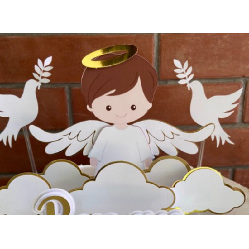 topper topo de bolo meu batizado batismo menino ou menina masculino ...