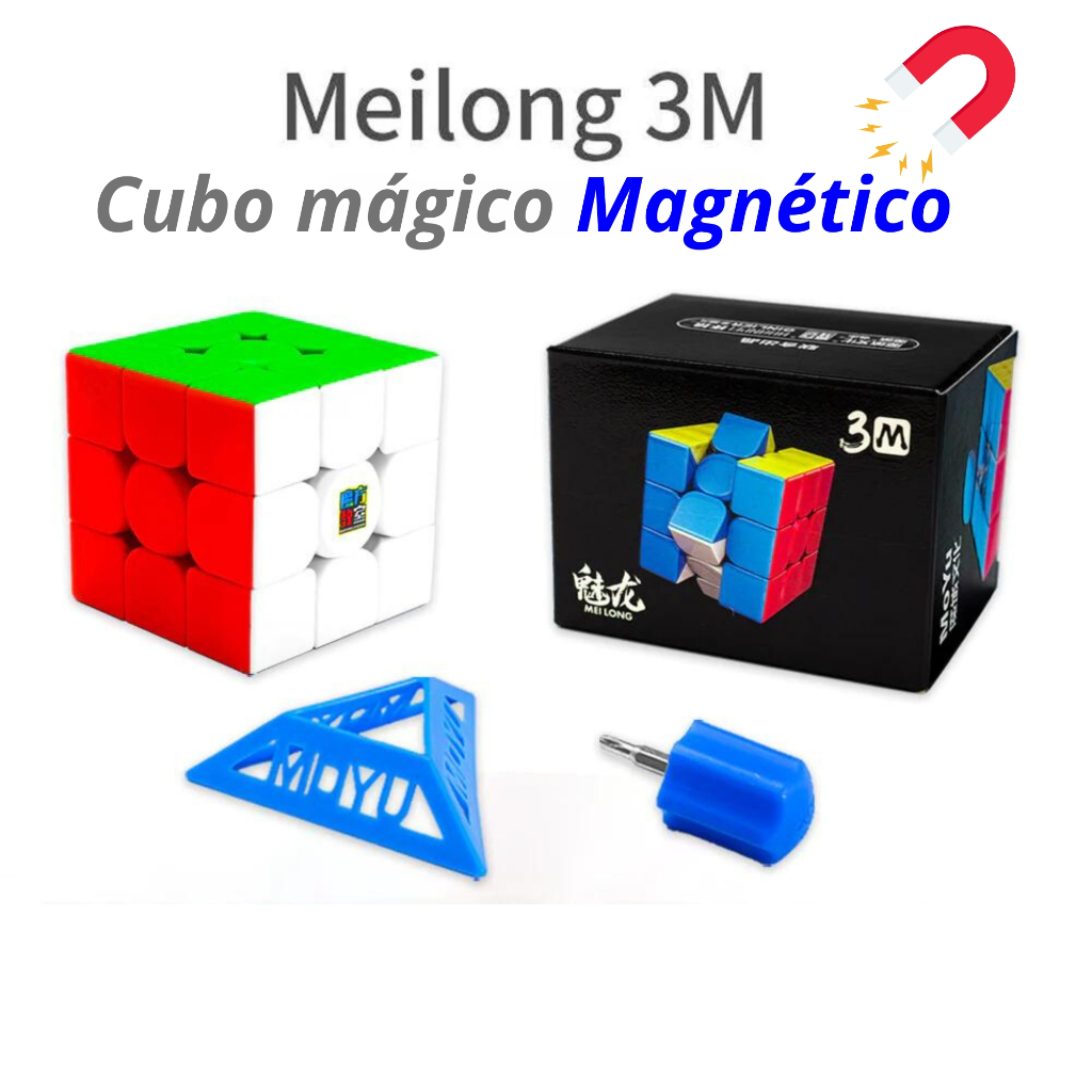 Cubo mágico magnético 3x3x3 moyu meilong 3M (caixa preto) | Shopee Brasil