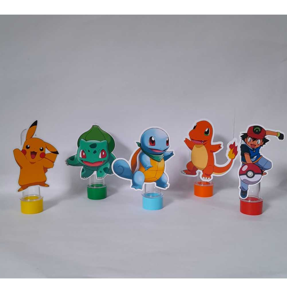 kit com 20 Tubetes Tema Pokemon | Shopee Brasil