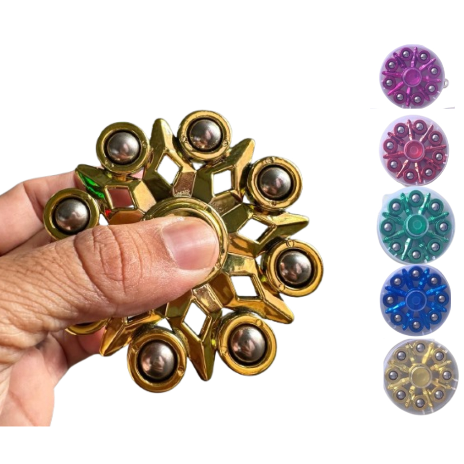 Fidget Hand Spinners Metal Ferro Dos Raros Cores Vibrantes GRANDE ...