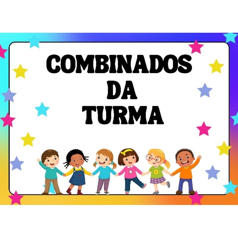 MURAL COMBINADOS DA TURMA + PALAVRINHAS MÁGICAS- PLASTIFICADO | Shopee ...