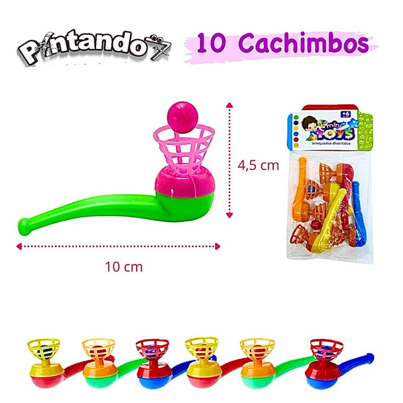 Kit 10 Cachimbos Divertido Brinquedo Lembrancinha Festa Infantil ...