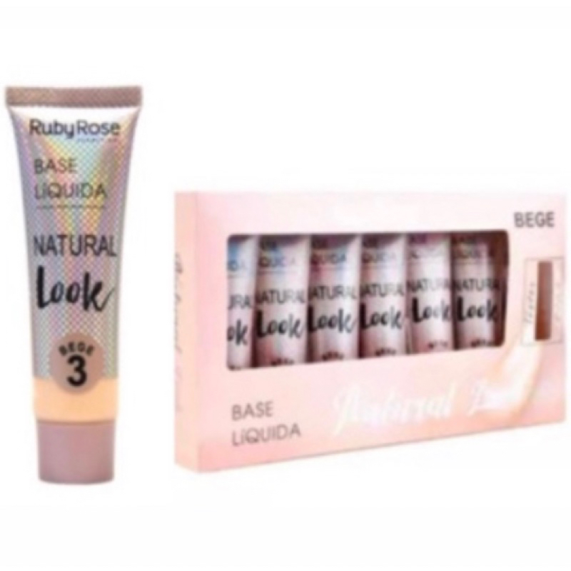 Base Natural look Cor Bege 3 OPÇÃO DE 1 UNIDADE, KIT COM 2 OU KIT COM 6 ...